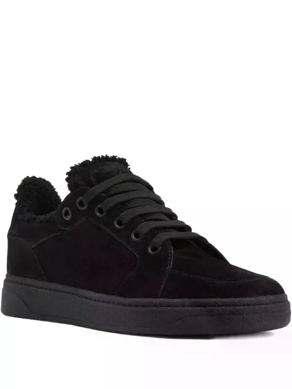 GIUSEPPE ZANOTTI Suede Sheepskin Low-top Sneakers