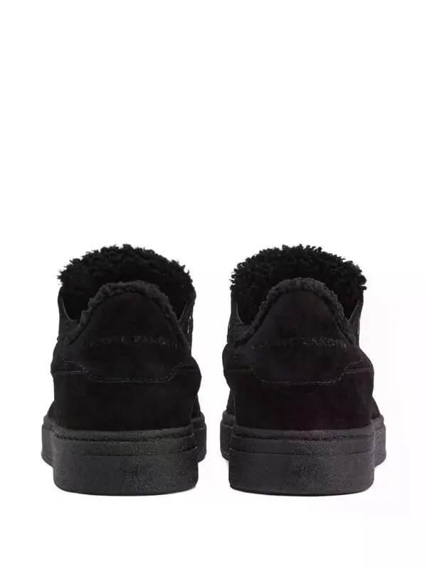 GIUSEPPE ZANOTTI Suede Sheepskin Low-top Sneakers