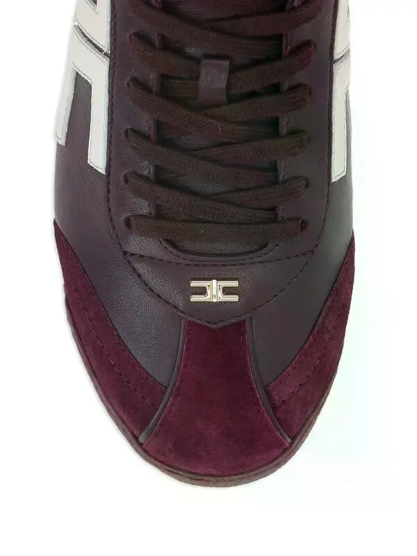 Elisabetta Franchi Logo Leather Sneakers