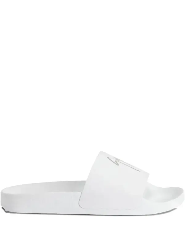 GIUSEPPE ZANOTTI Brett Logo-print Slides - White