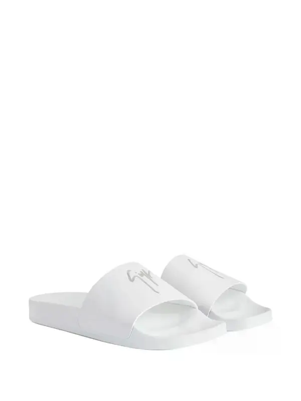 GIUSEPPE ZANOTTI Brett Logo-print Slides - White