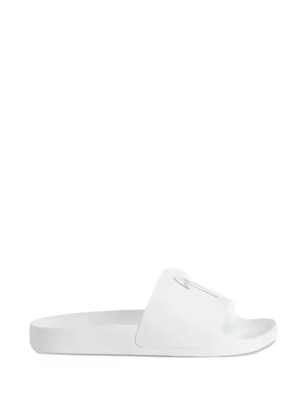 GIUSEPPE ZANOTTI Brett Logo-print Slides - White