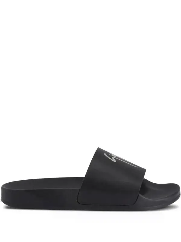 GIUSEPPE ZANOTTI Logo-embellished Slides - Black