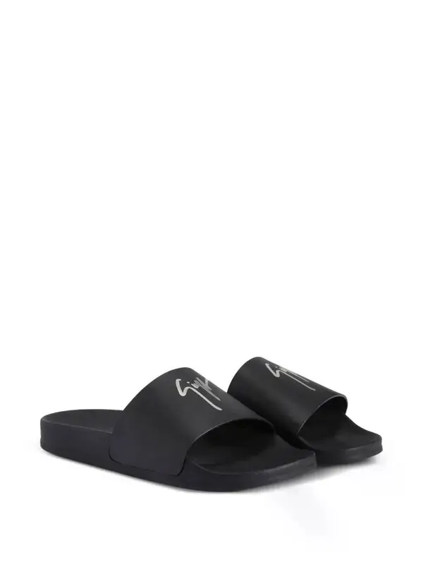 GIUSEPPE ZANOTTI Logo-embellished Slides - Black