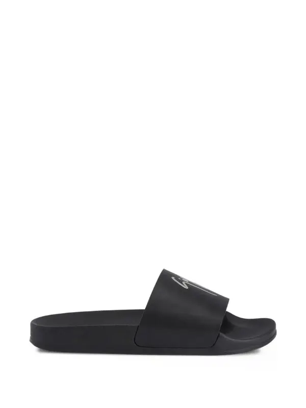 GIUSEPPE ZANOTTI Logo-embellished Slides - Black