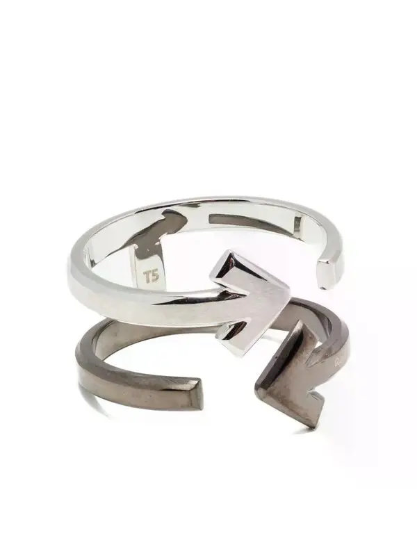 AGNÈS B. Double-arrow Ring - Silver