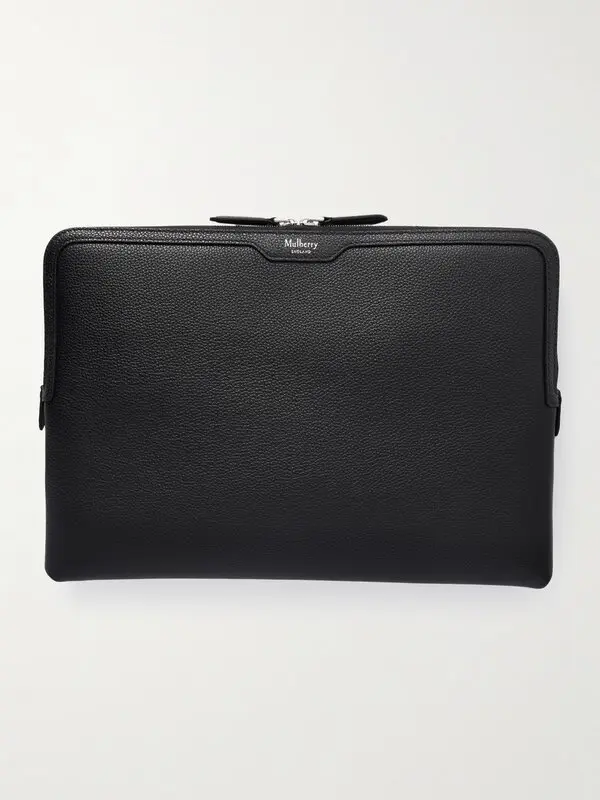 Mulberry Full-grain Leather Laptop Case - Black
