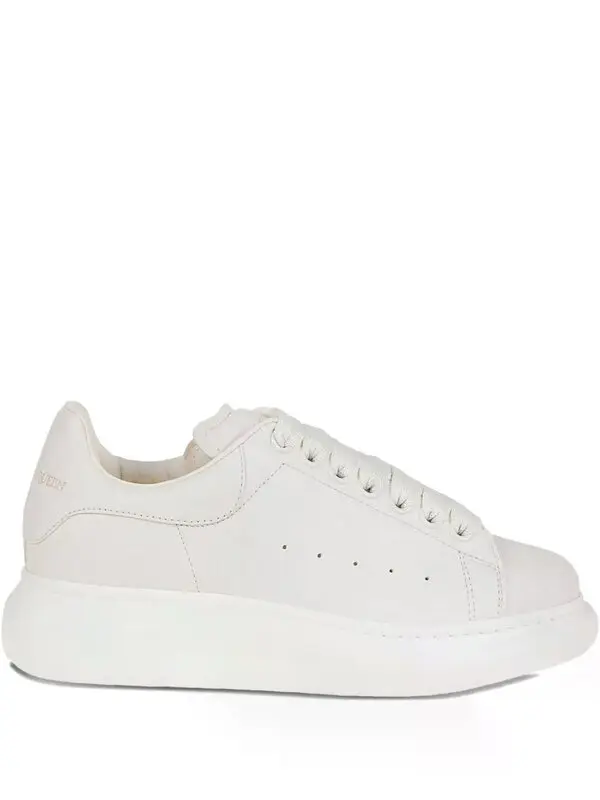 Alexander McQueen Oversized Leather Platform Sneakers - Neutrals