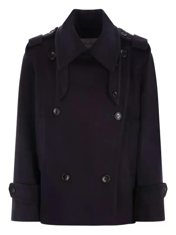 Max Mara Double-breasted Pea Coat - Blue