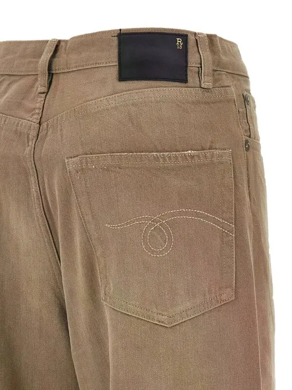 R13 Damon Pleated Jeans - Neutrals