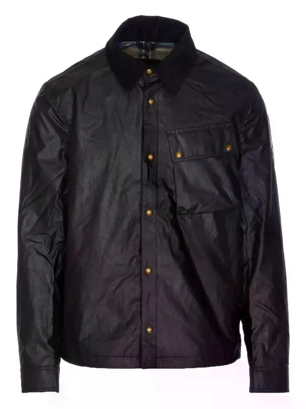 Belstaff Ground Wax-effect Snap-button Jacket