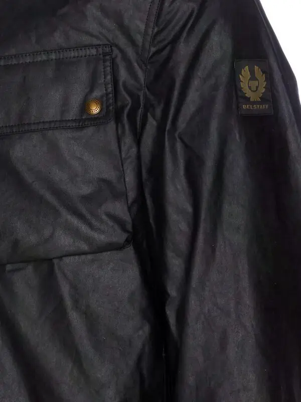 Belstaff Ground Wax-effect Snap-button Jacket