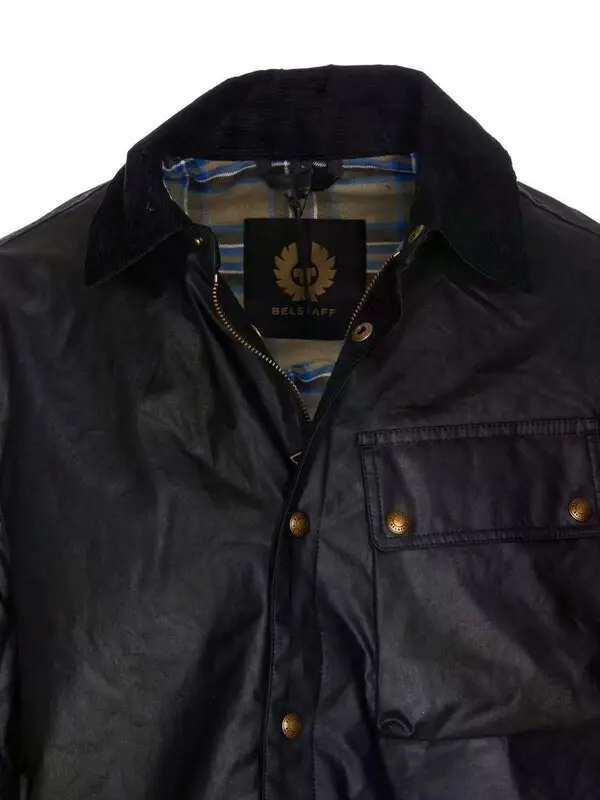 Belstaff Ground Wax-effect Snap-button Jacket