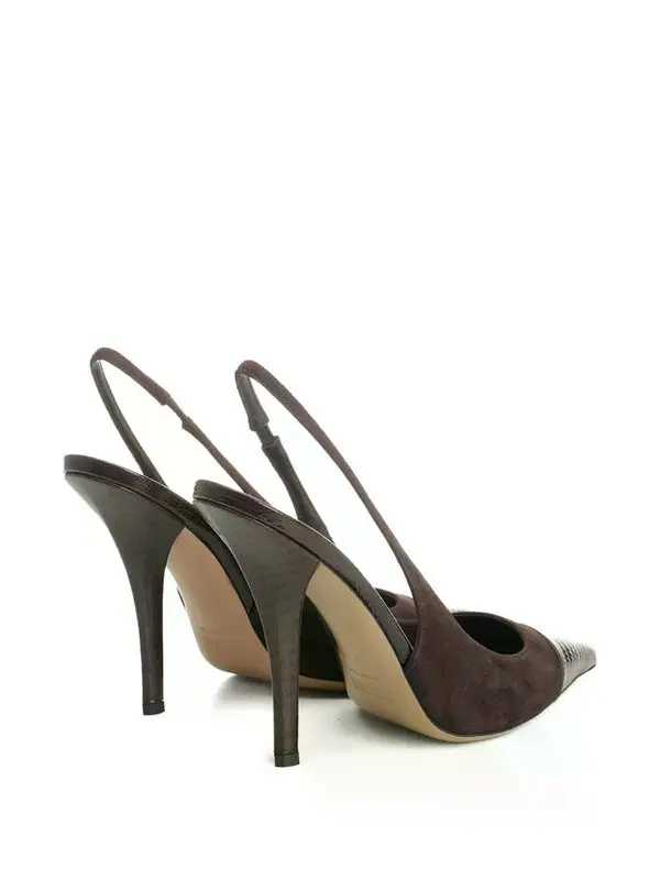 Paris Texas 105mm Lidia Slingback Pumps - Brown