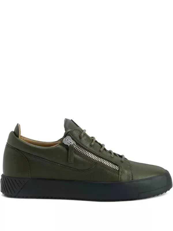 GIUSEPPE ZANOTTI Frankie Zip-detail Leather Sneakers