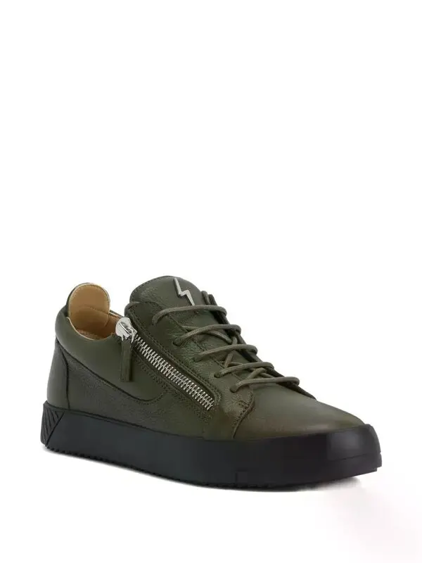 GIUSEPPE ZANOTTI Frankie Zip-detail Leather Sneakers