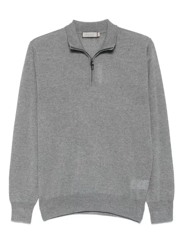 Canali Half-zip Wool Sweater