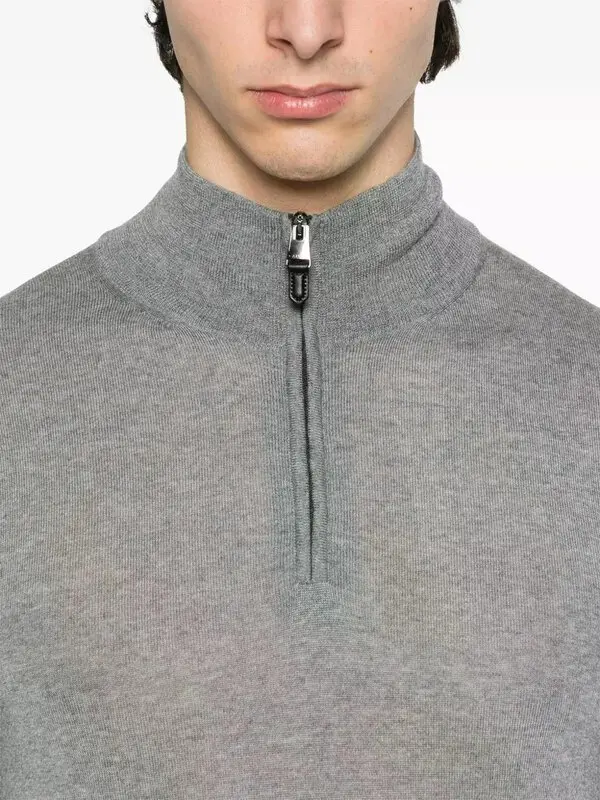 Canali Half-zip Wool Sweater