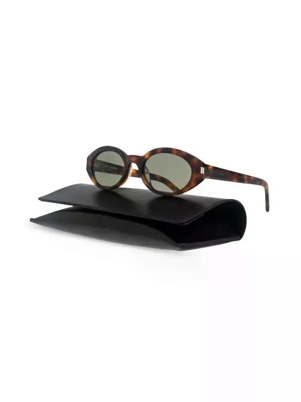Saint Laurent Oval-frame Sunglasses - Brown