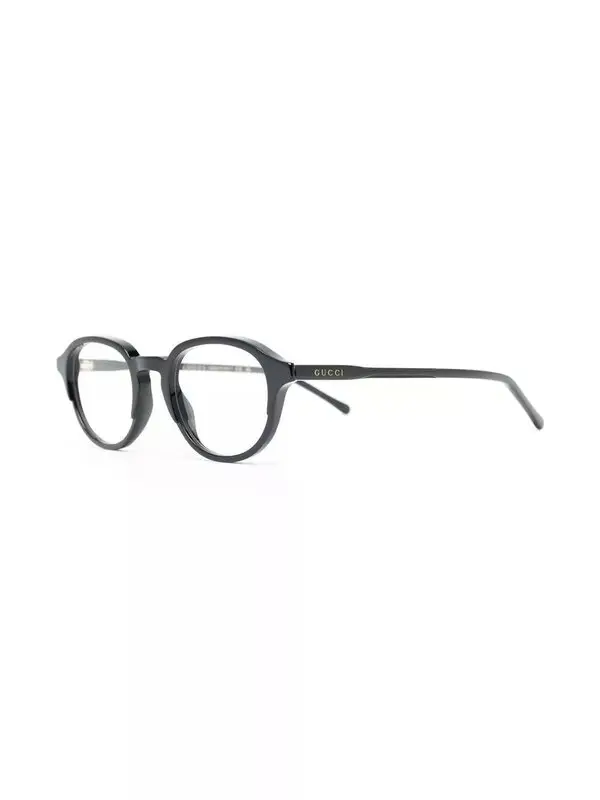 Gucci Logo-print Round-frame Glasses