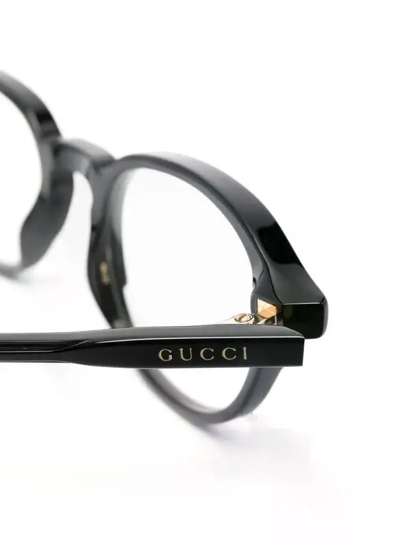 Gucci Logo-print Round-frame Glasses