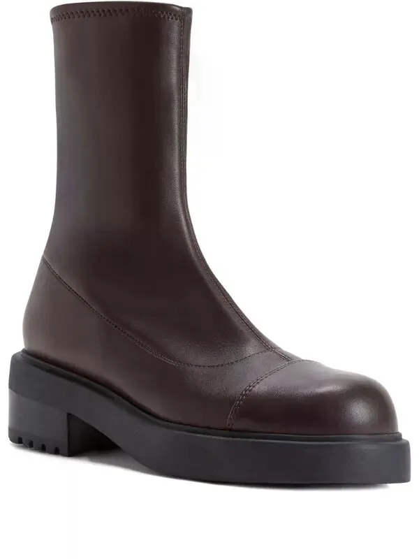 GIUSEPPE ZANOTTI Junney Zip-detail Ankle Boots - Brown