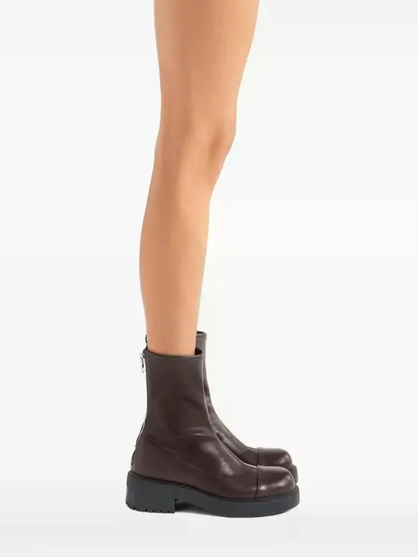 GIUSEPPE ZANOTTI Junney Zip-detail Ankle Boots - Brown