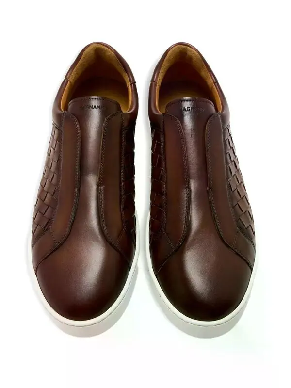 Magnanni Woven Leather Slip-on Sneakers