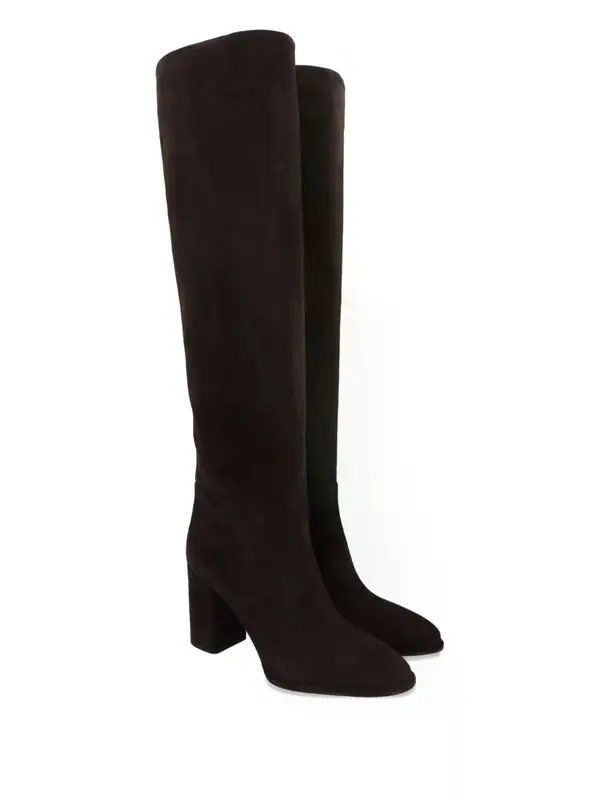 LE SILLA Suede Knee-high Boots With Block Heel