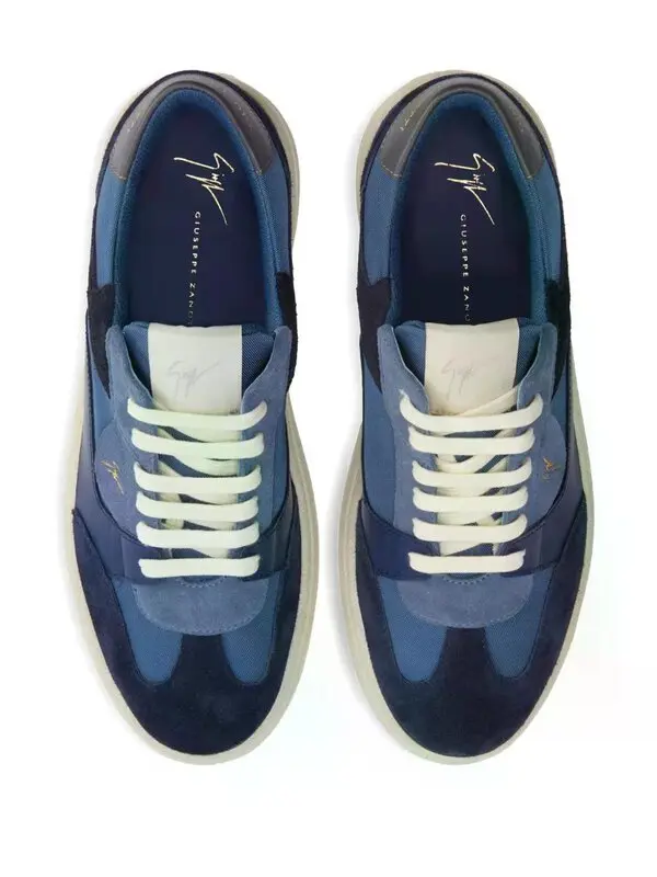 GIUSEPPE ZANOTTI Suede Leather Sneakers - Blue