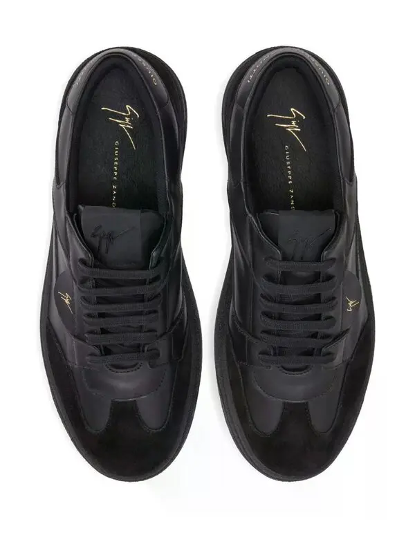 GIUSEPPE ZANOTTI Panelled Low-top Sneakers - Black