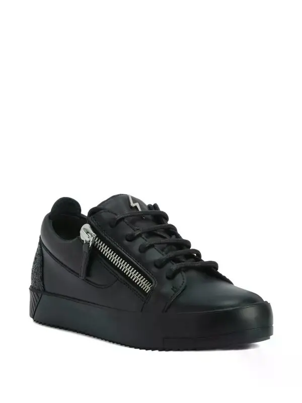 GIUSEPPE ZANOTTI Gail Glitter Detail Low-top Sneakers - Black