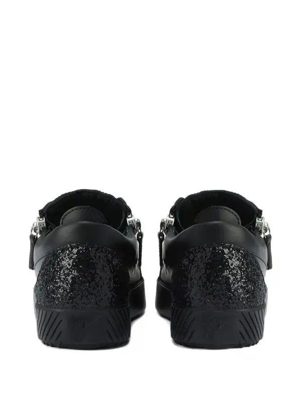 GIUSEPPE ZANOTTI Gail Glitter Detail Low-top Sneakers - Black