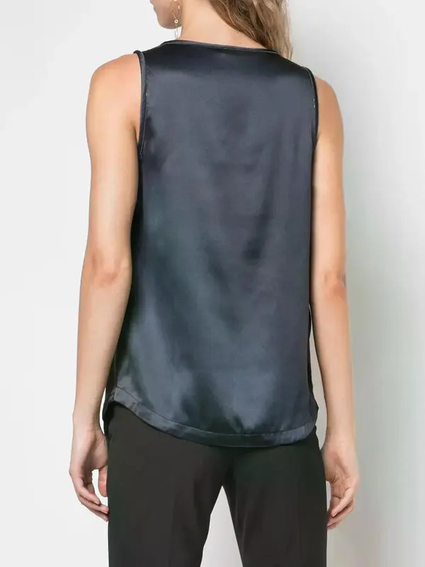 Brunello Cucinelli Silk Tank Top - Blue