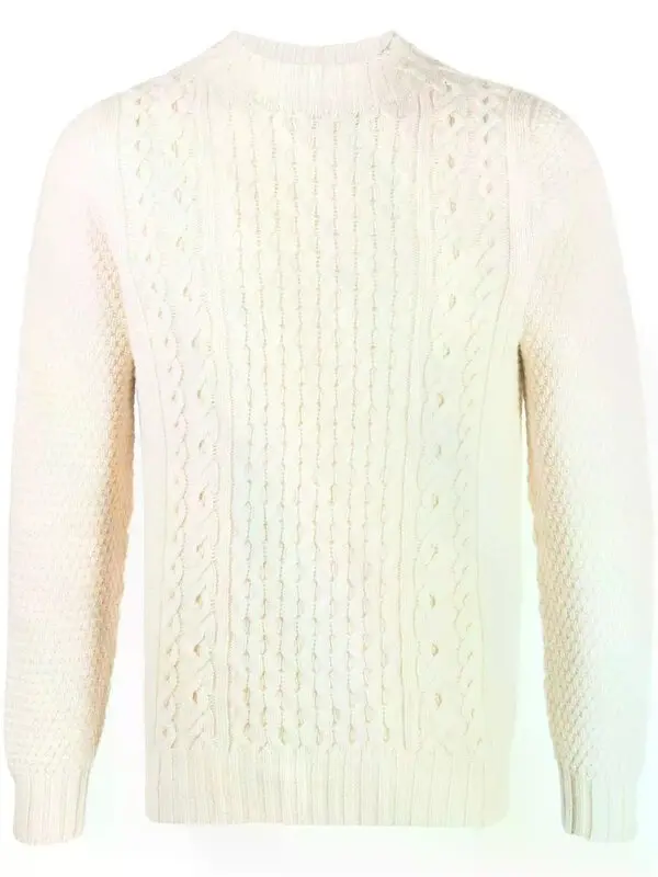 DRUMOHR Cable-knit Fitted Jumper - Neutrals