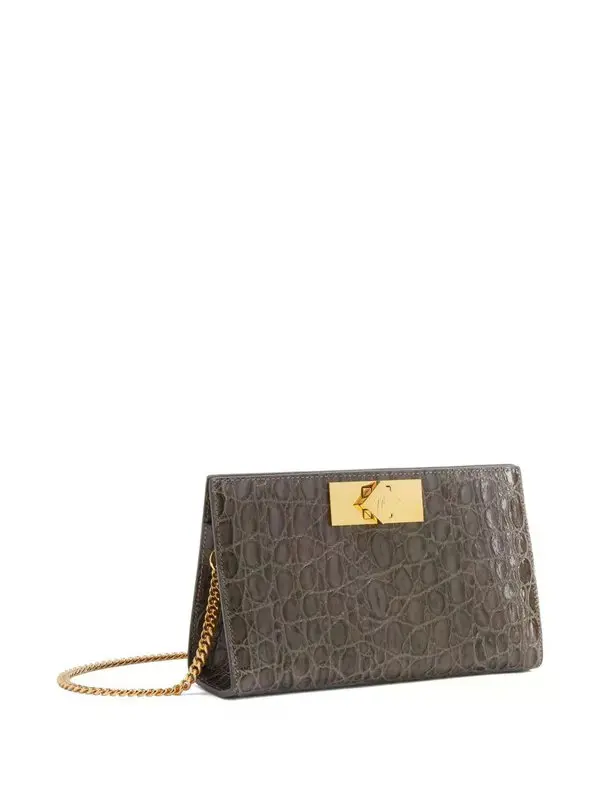 GIUSEPPE ZANOTTI Annhita Crocodile-embossed Clutch Bag