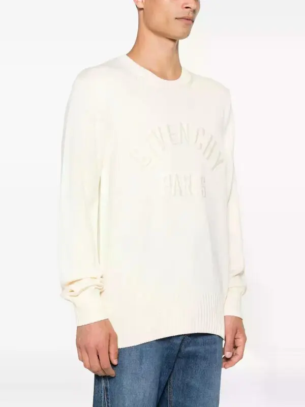 Givenchy Logo-embroidered Sweater - Neutrals
