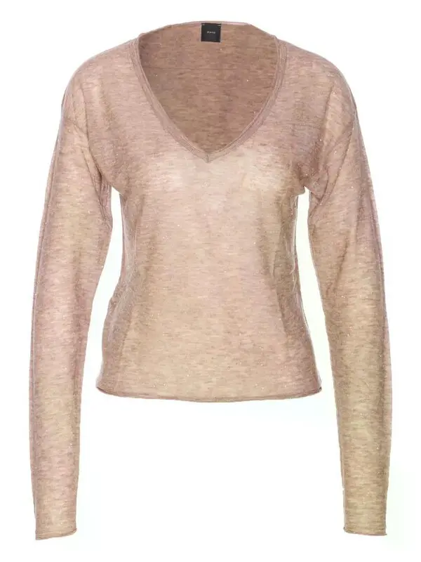 Pinko Micro-paillette V-neck Sweater