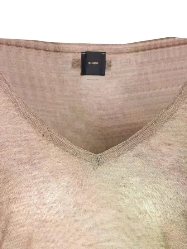 Pinko Micro-paillette V-neck Sweater