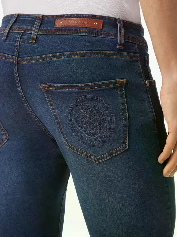 BILLIONAIRE Logo-embroidered Straight-cut Jeans