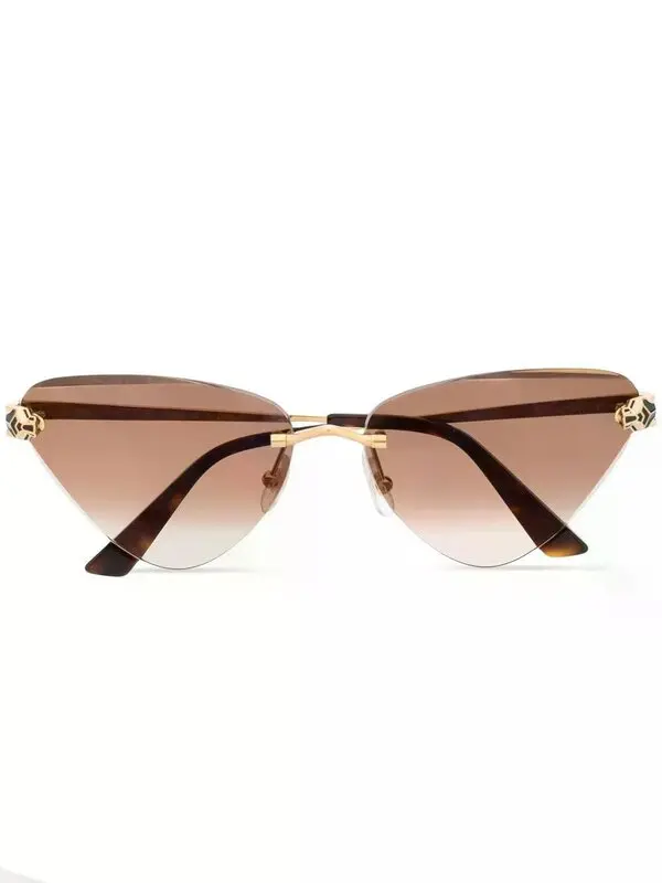 Cartier Panthère De Cat-eye Sunglasses - Brown