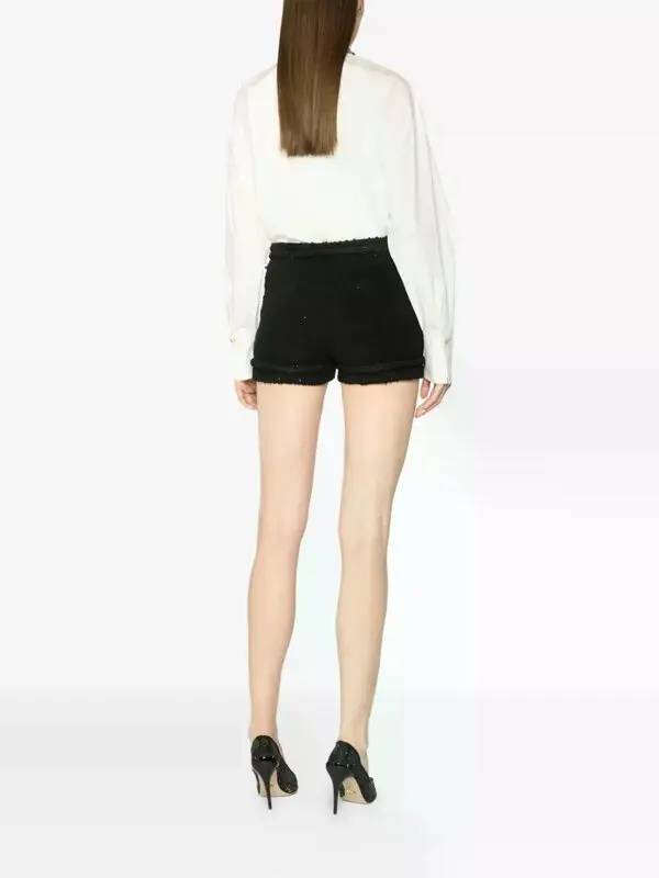 GENNY Tweed Sequin Embellished Shorts