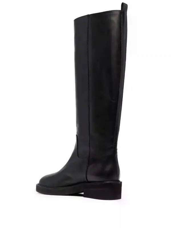 VIA ROMA 15 Round-toe Leather Knee-length Boots