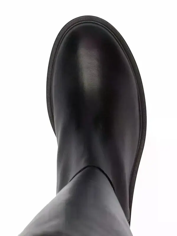 VIA ROMA 15 Round-toe Leather Knee-length Boots