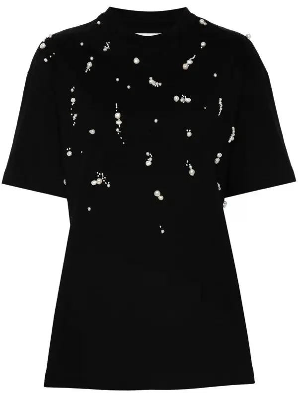 JIL SANDER Pearl-embellished T-shirt