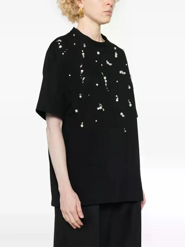 JIL SANDER Pearl-embellished T-shirt