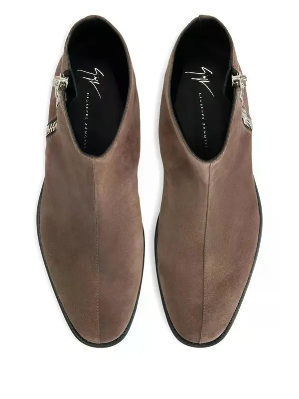 GIUSEPPE ZANOTTI Cassian Zip-detail Suede Boots