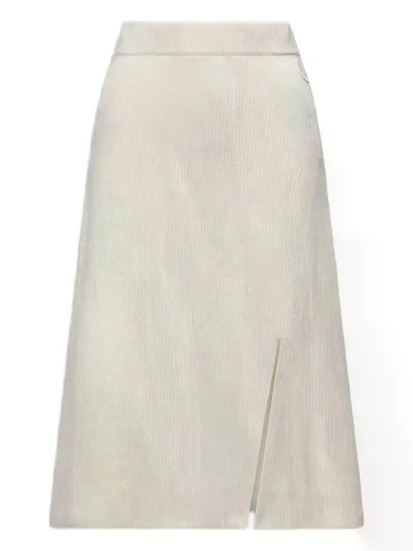 Moncler Ribbed Side-slit Midi Skirt