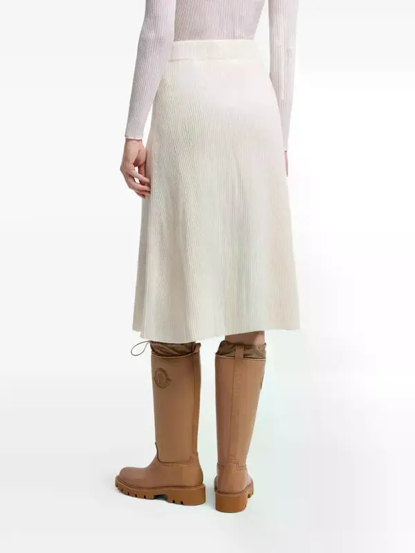 Moncler Ribbed Side-slit Midi Skirt