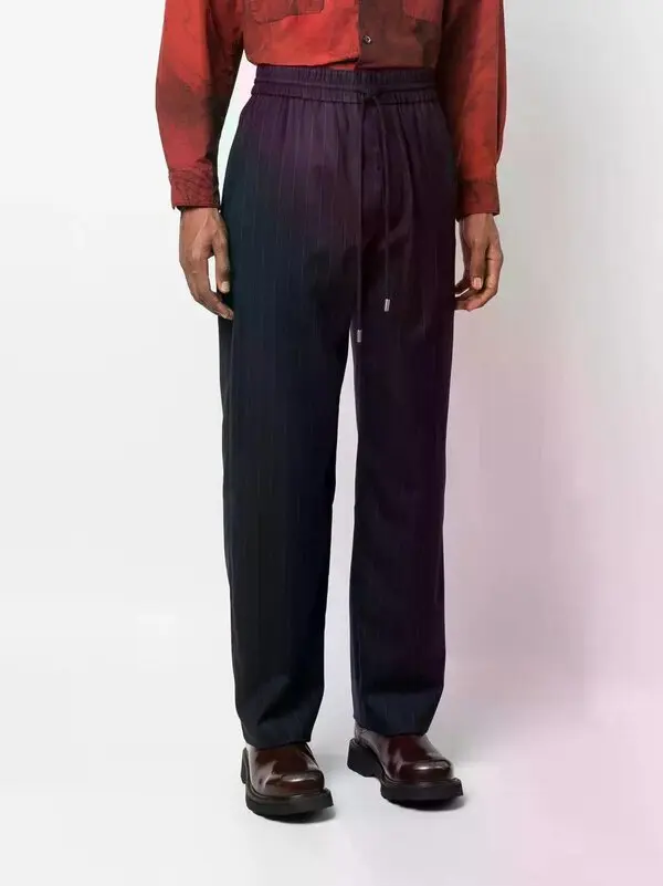 LANVIN Pinstriped Straight-leg Trousers
